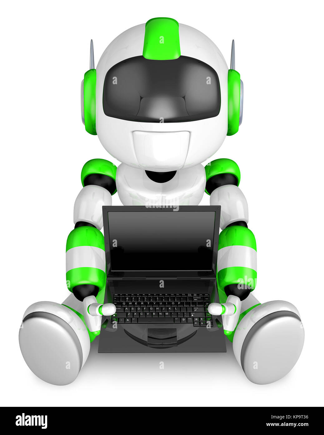 Cartoon computer mascot Cut Out Stock Images & Pictures - Alamy