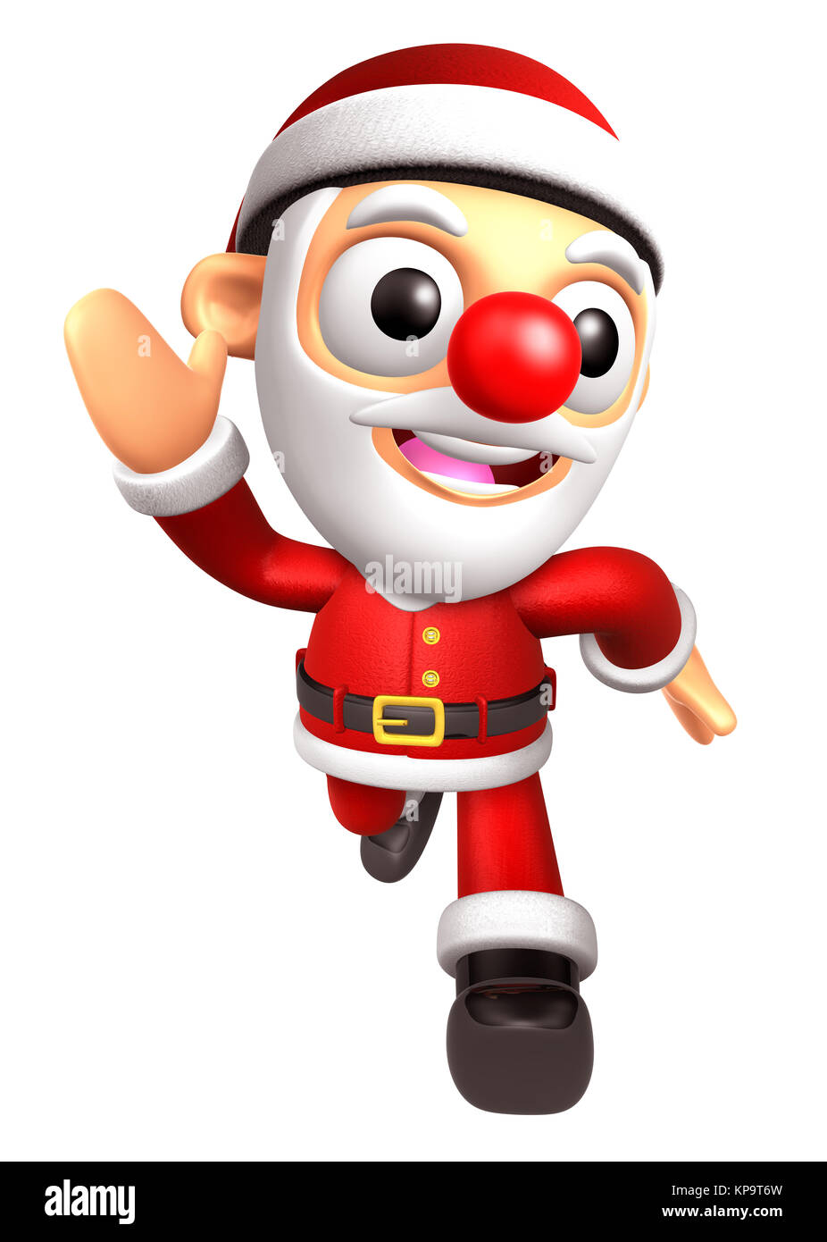 Santa character on Running. 3D Christmas Character Design Series Stock ...