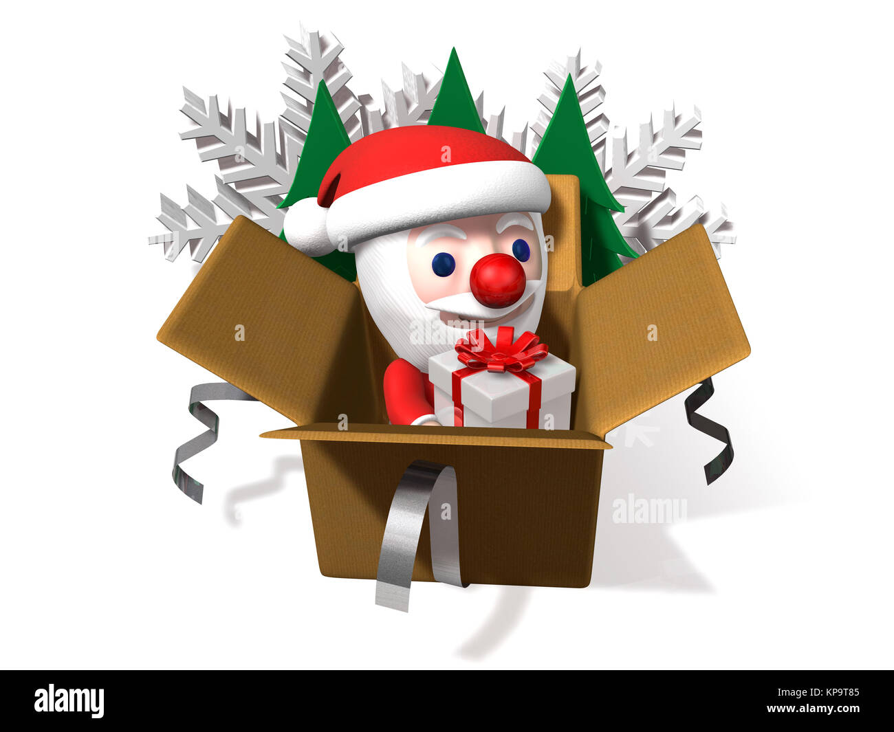 the 3d christmas pop-up box Stock Photo - Alamy
