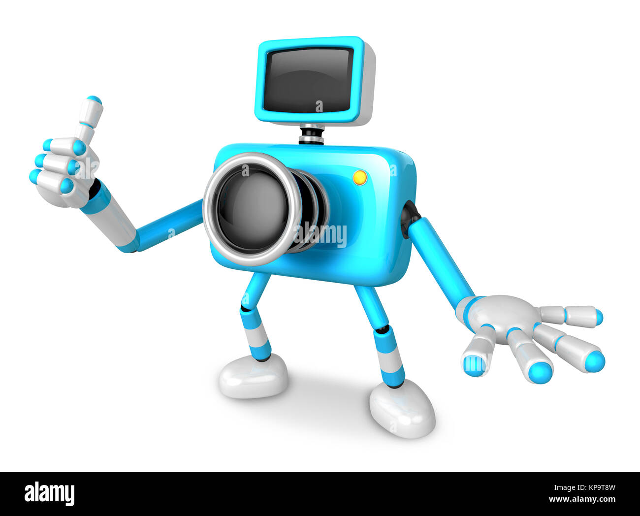 The Cyan Camera Character Taking the right hand is the best gesture ...