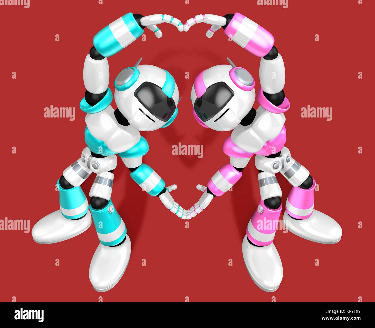 The heart in the form of body language. Create 3D Humanoid Robot Series ...