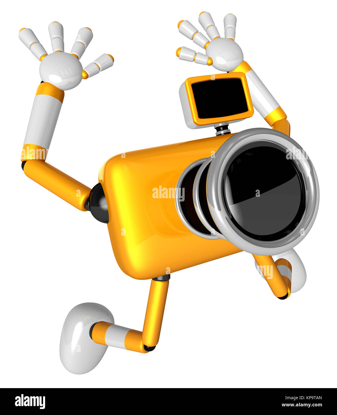 The Yellow Camera Character in Dynamic photos of the jump shot camera ...