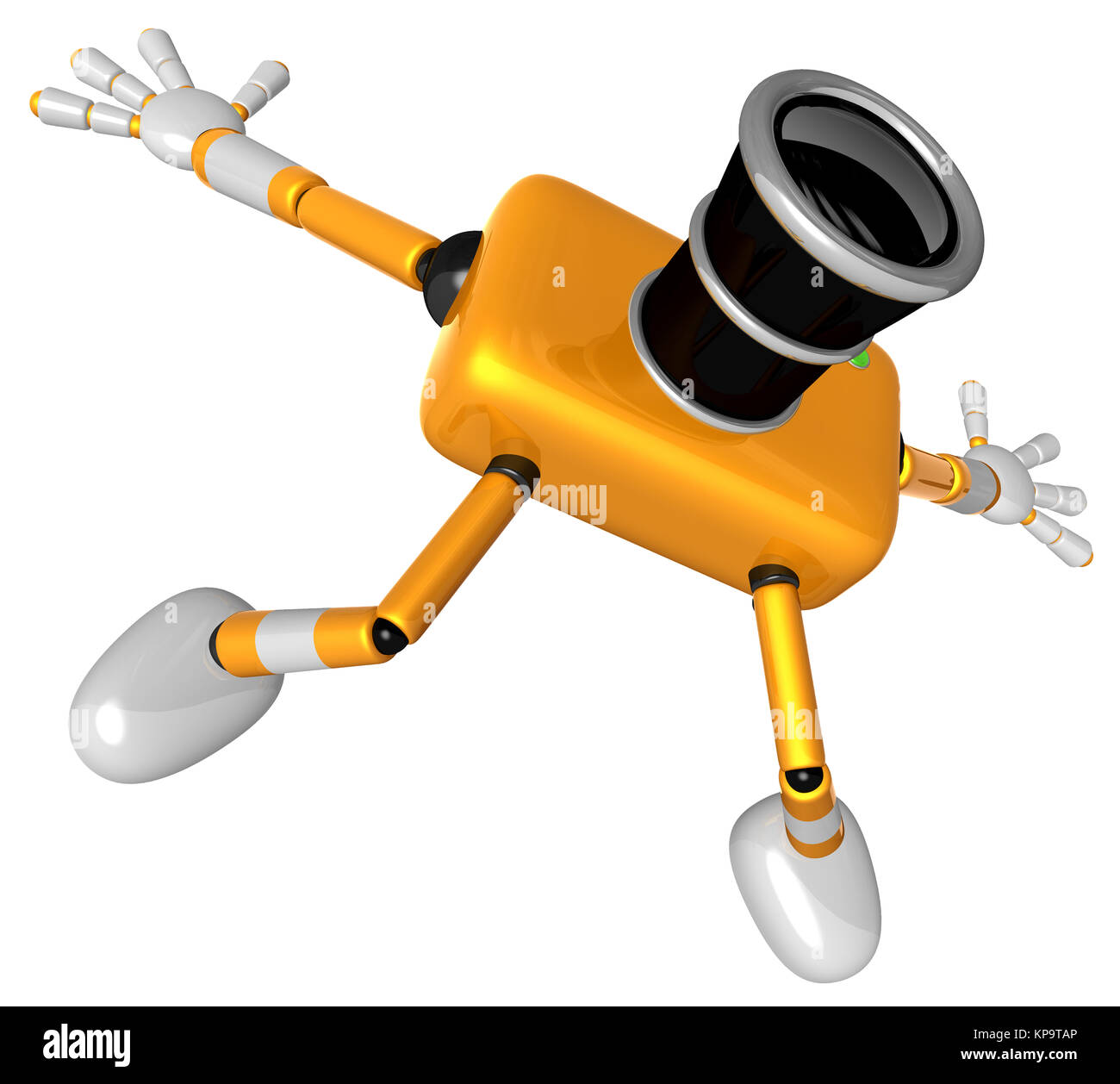 The Yellow Camera Character in Dynamic photos of the jump shot camera ...