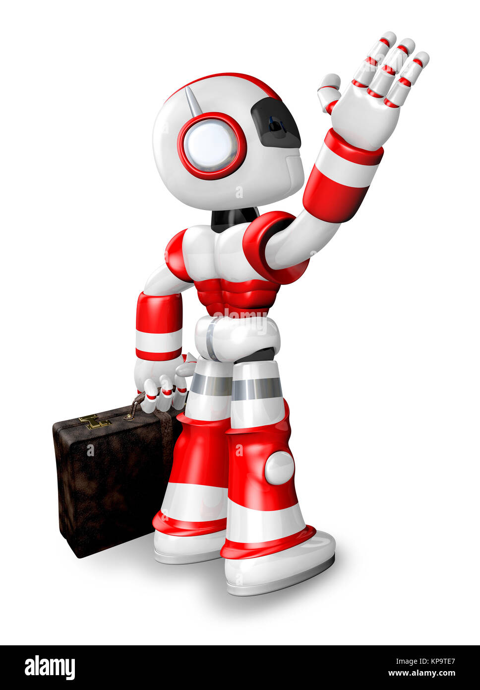 Wave down the Red robot character is carrying a bag. Create 3D Humanoid ...