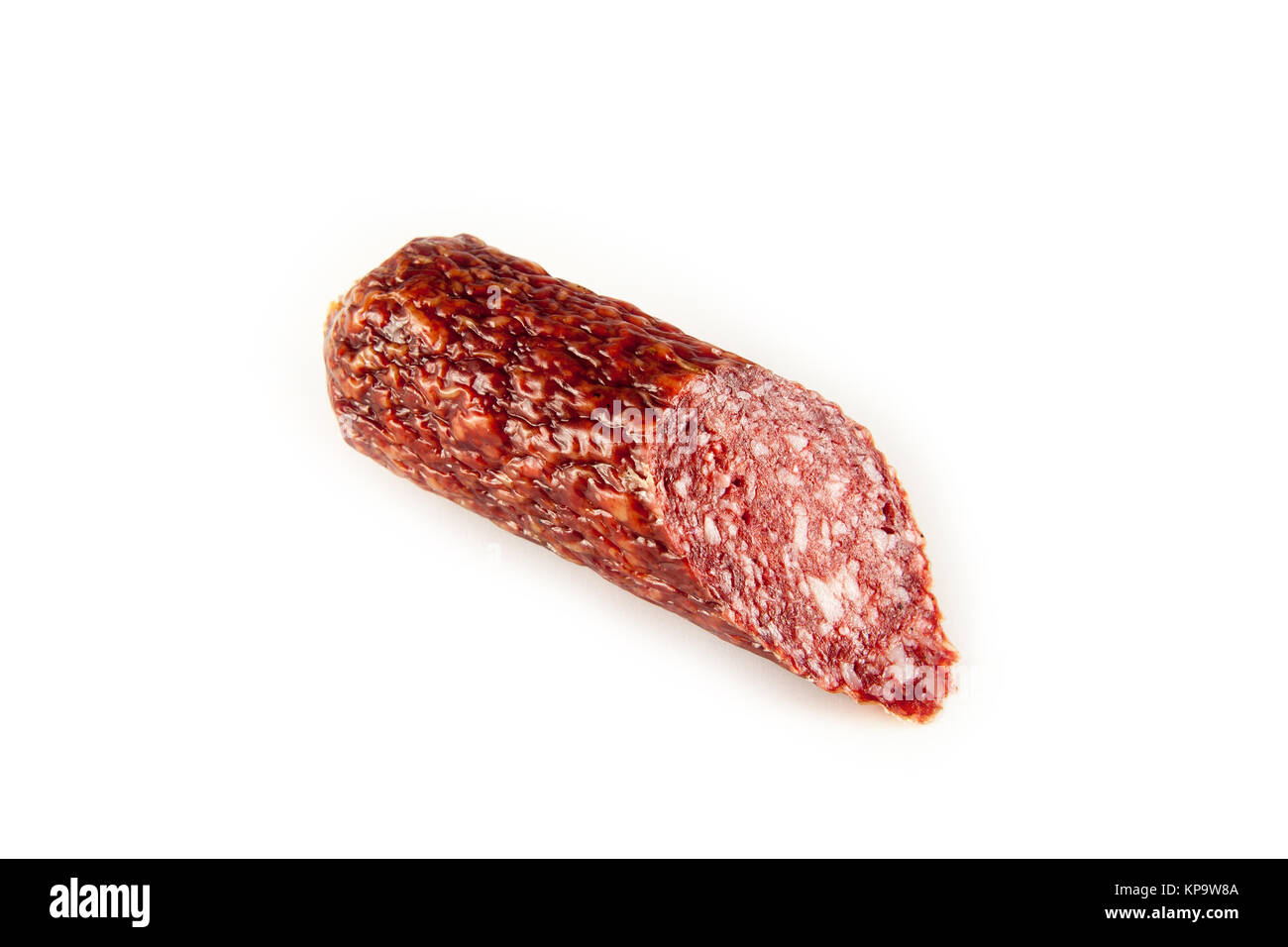 salami isolated on a white background. Stock image Stock Photo - Alamy