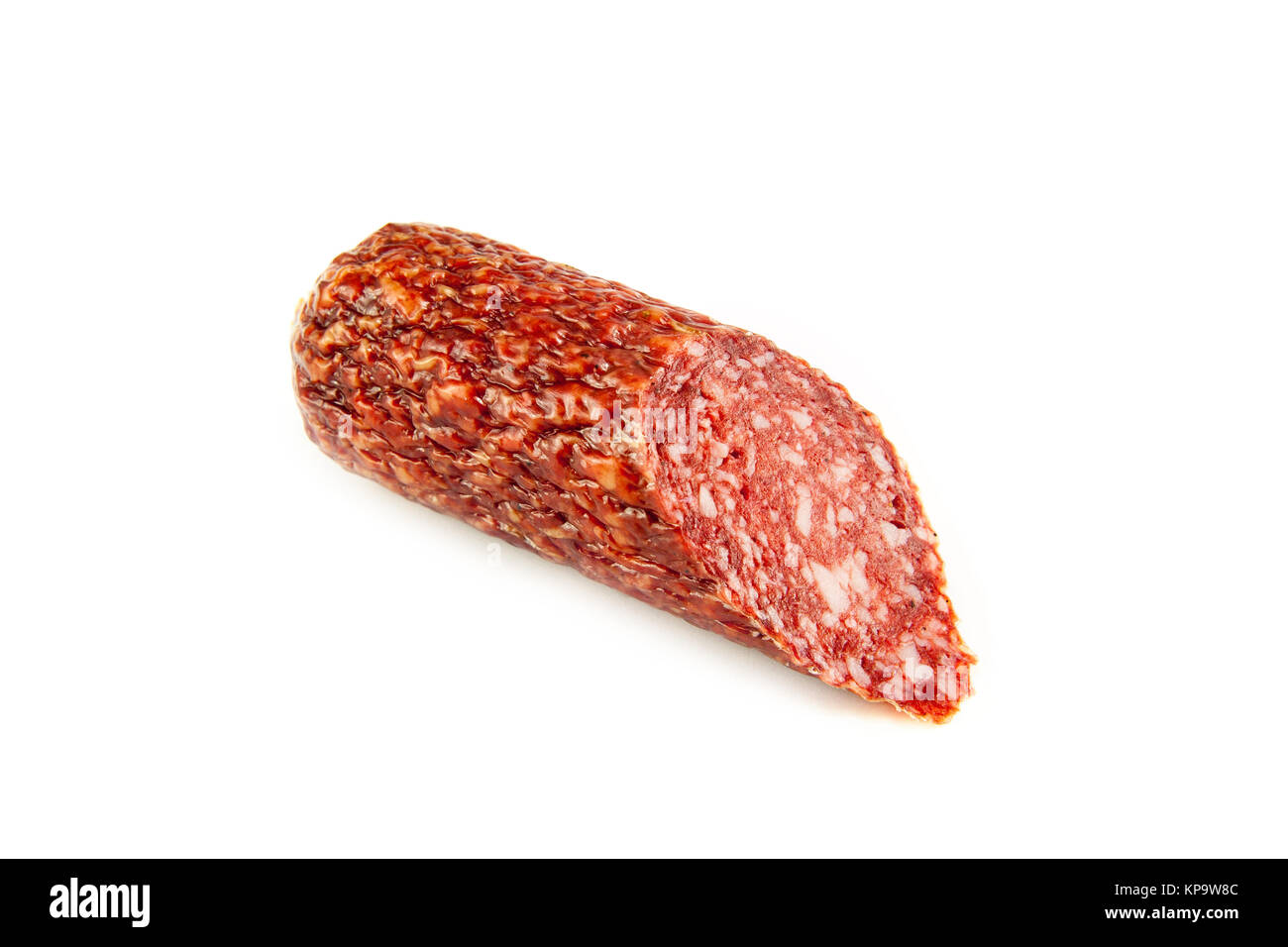 salami isolated on a white background. Stock image Stock Photo - Alamy