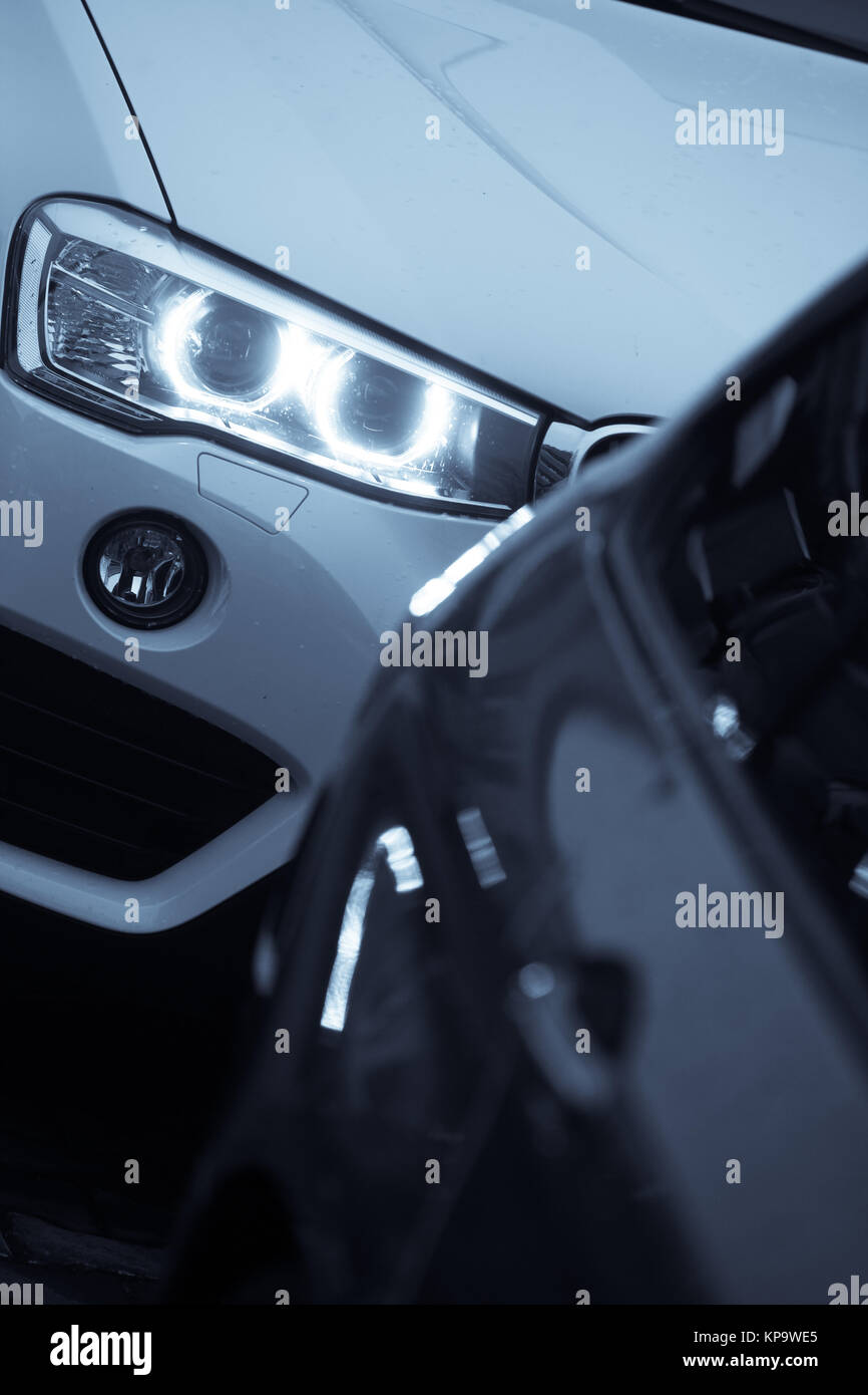 Car headlight detail Stock Photo - Alamy