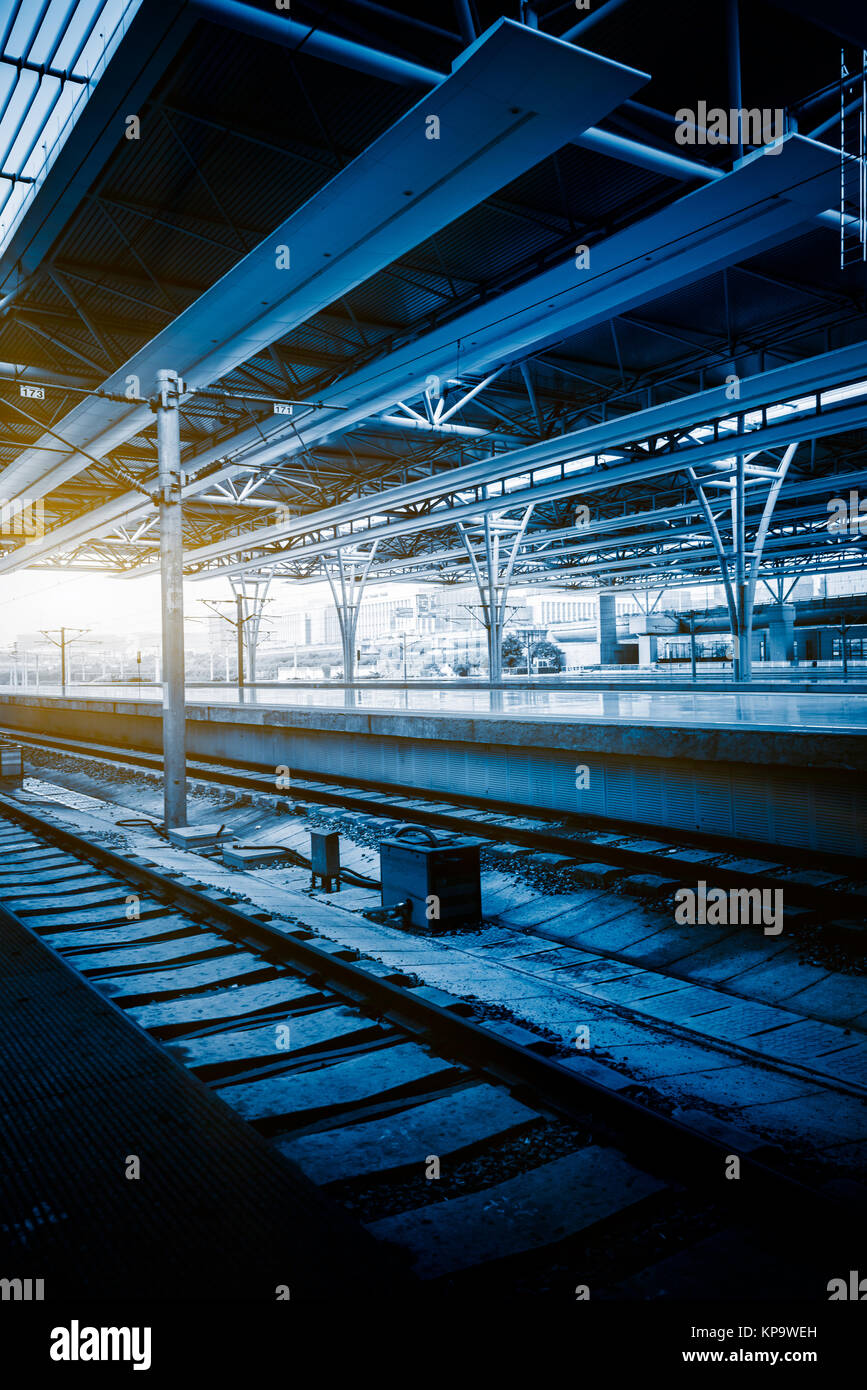 Empty Railroad Platform in Shenzhen,China Stock Photo - Alamy