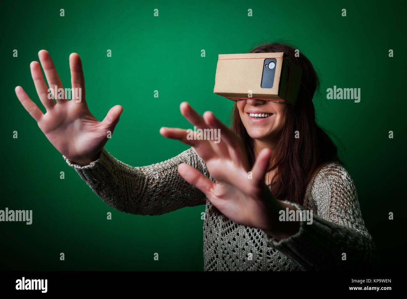 Cardboard virtual reality Stock Photo - Alamy