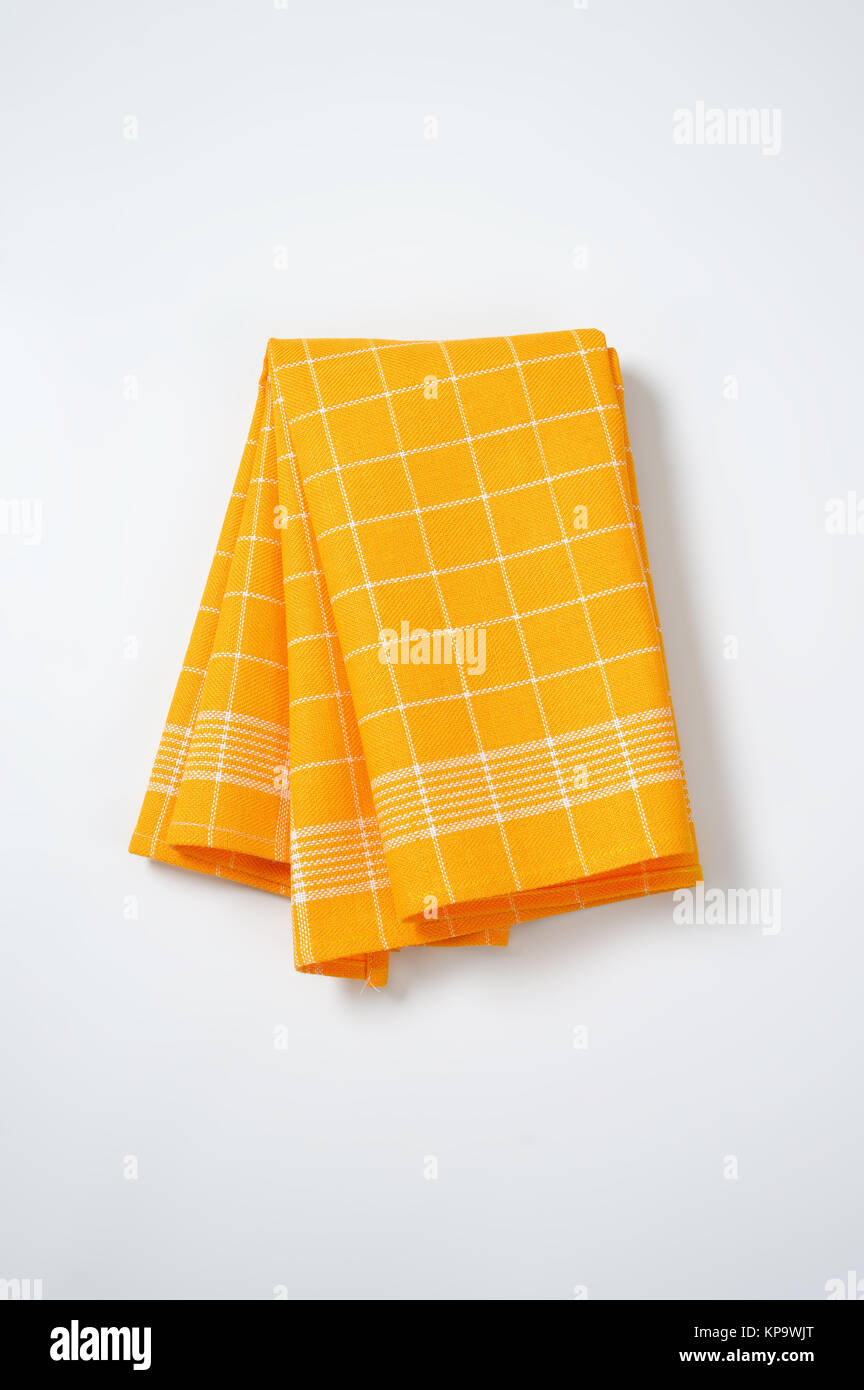 yellow kitchen towel Stock Photo - Alamy