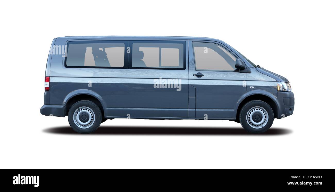 Minibus side view isolated on white Stock Photo - Alamy