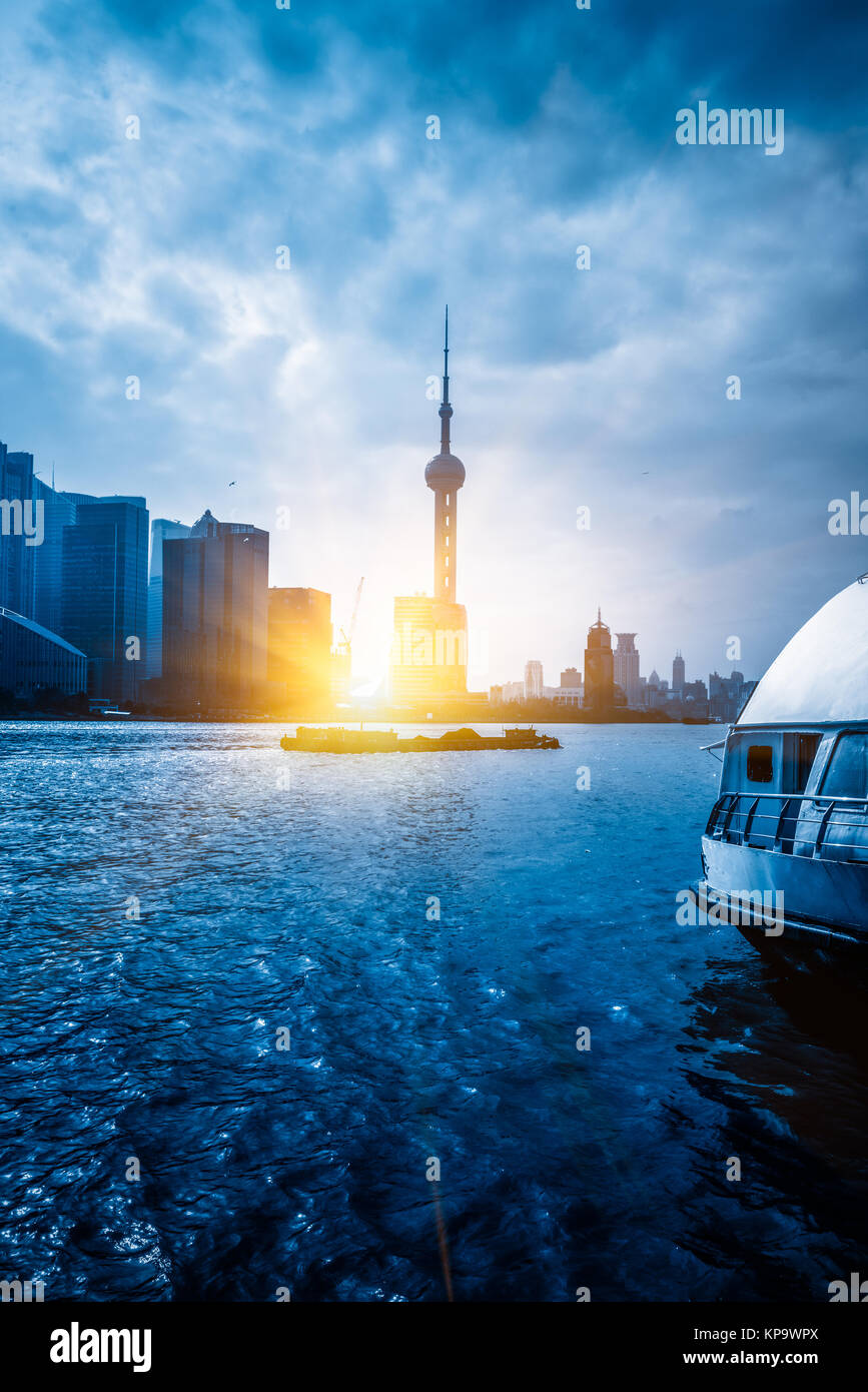 landmarks of Shanghai,building group in China Stock Photo - Alamy