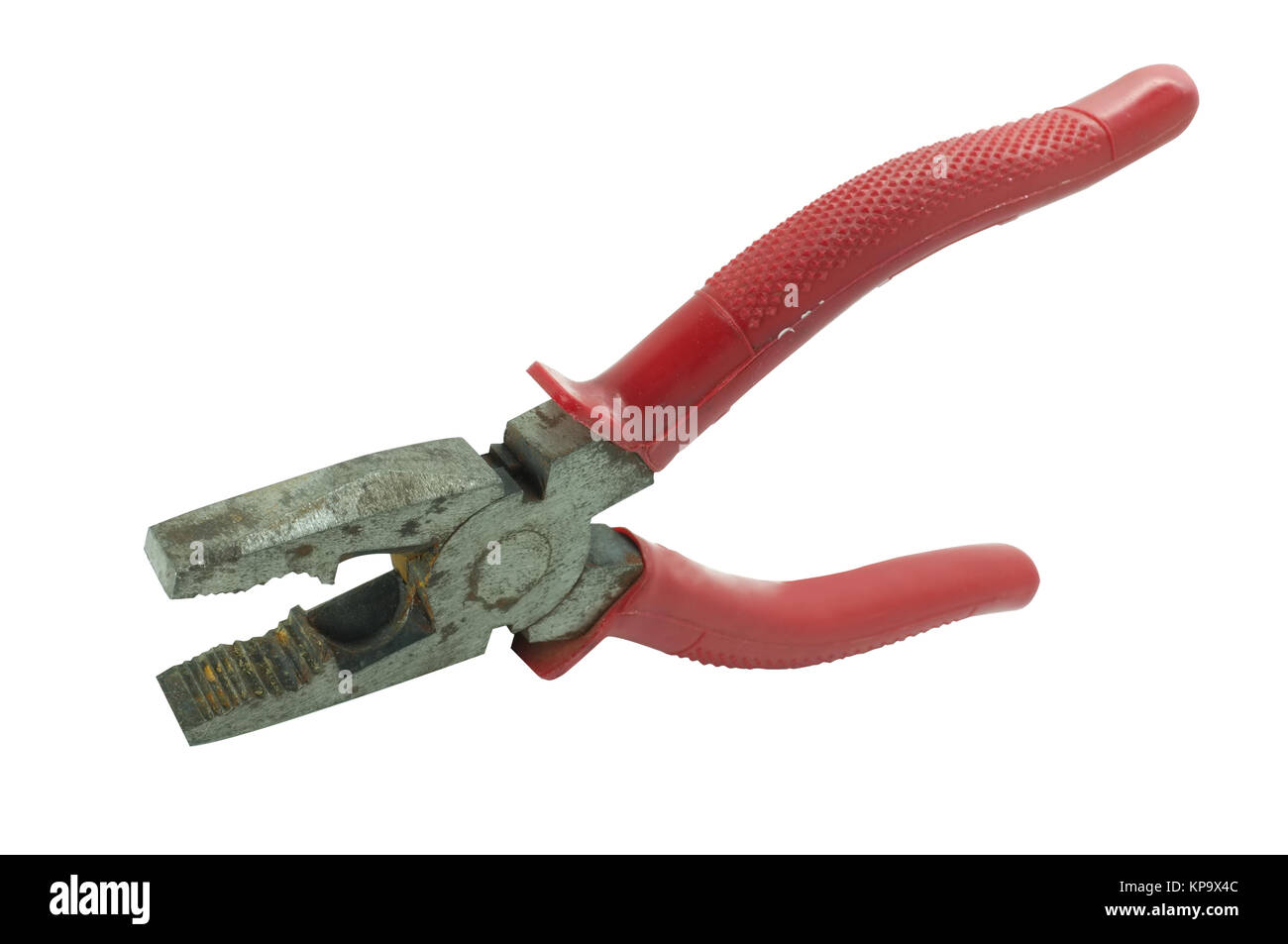 A pair of red pliers isolated on a white background Stock Photo - Alamy