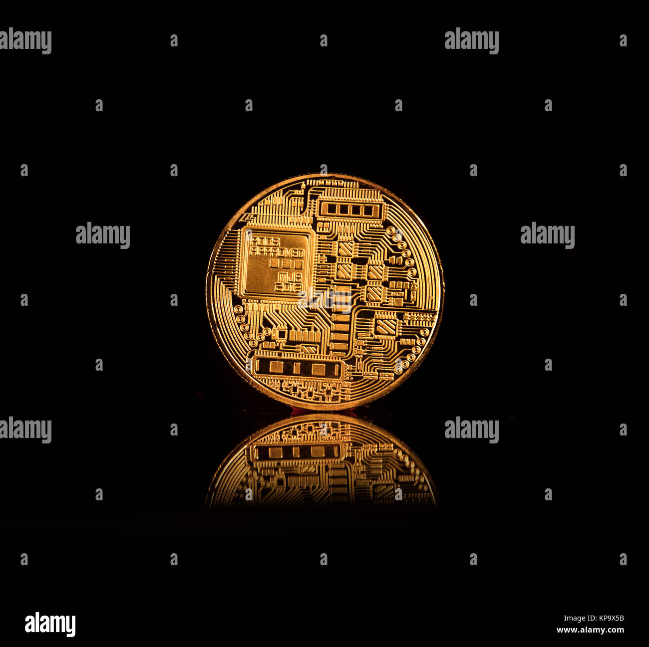 Bitcoin BTC the new virtual internet Cryptocurrency isolated on black ...