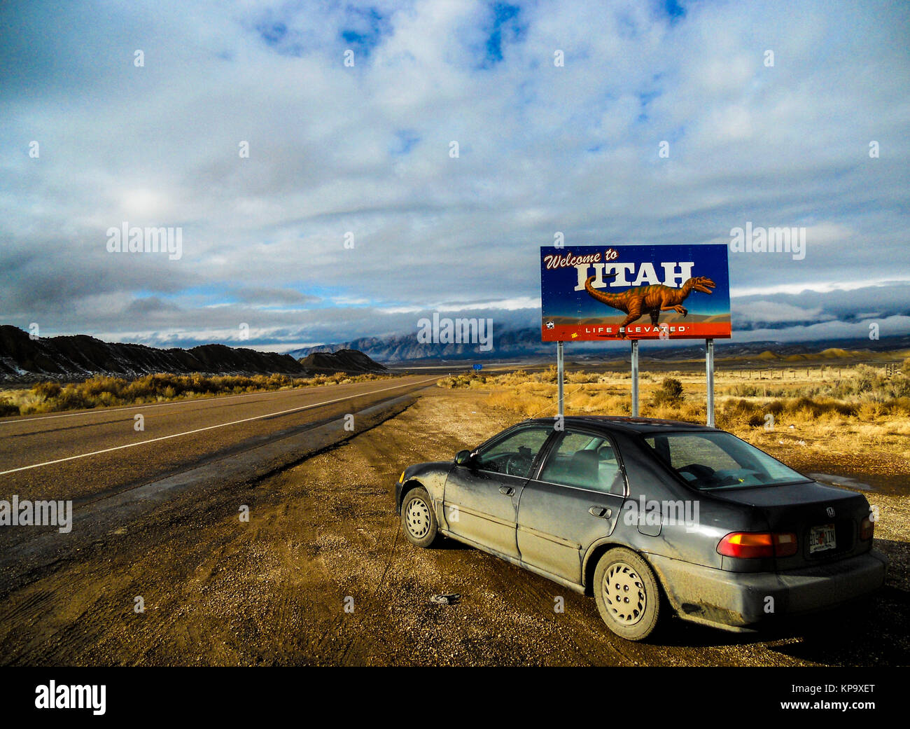 The border between Colorado and Utah - USA Stock Photo - Alamy