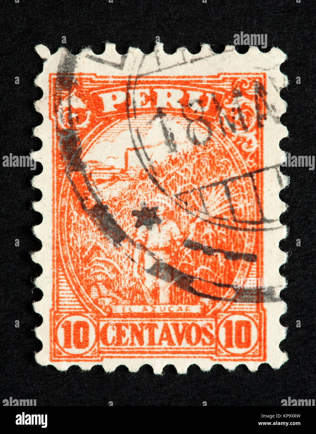 Peruvian postage stamp Stock Photo - Alamy