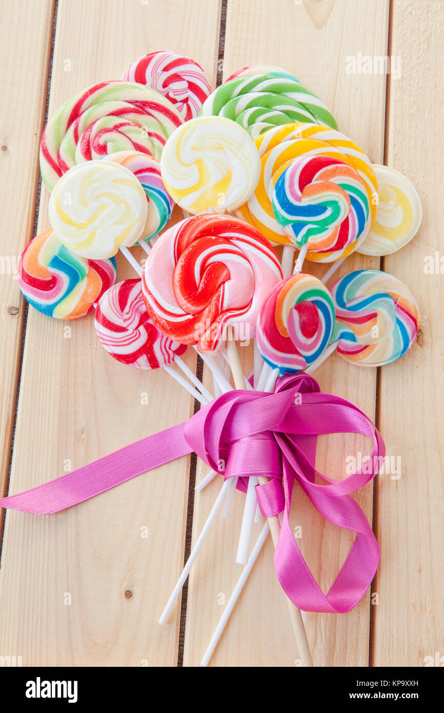bouquet of colorful lollipops Stock Photo - Alamy