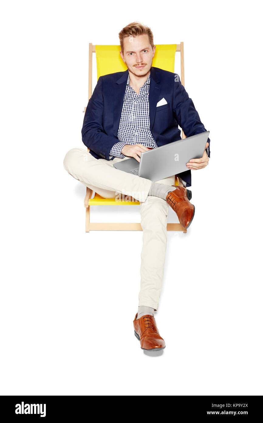 Relaxing and Working Stock Photo - Alamy