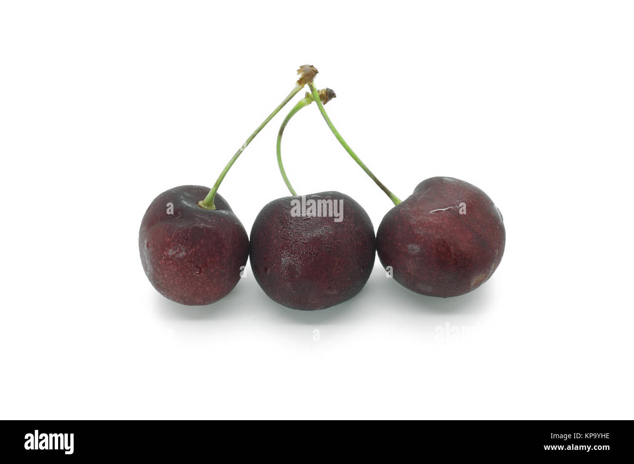 Natural and fresh cherry isolated on white background Stock Photo - Alamy