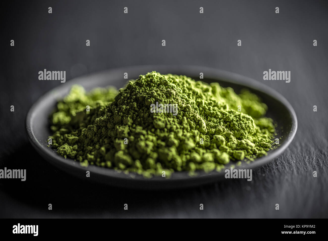 Macha green powder Stock Photo - Alamy