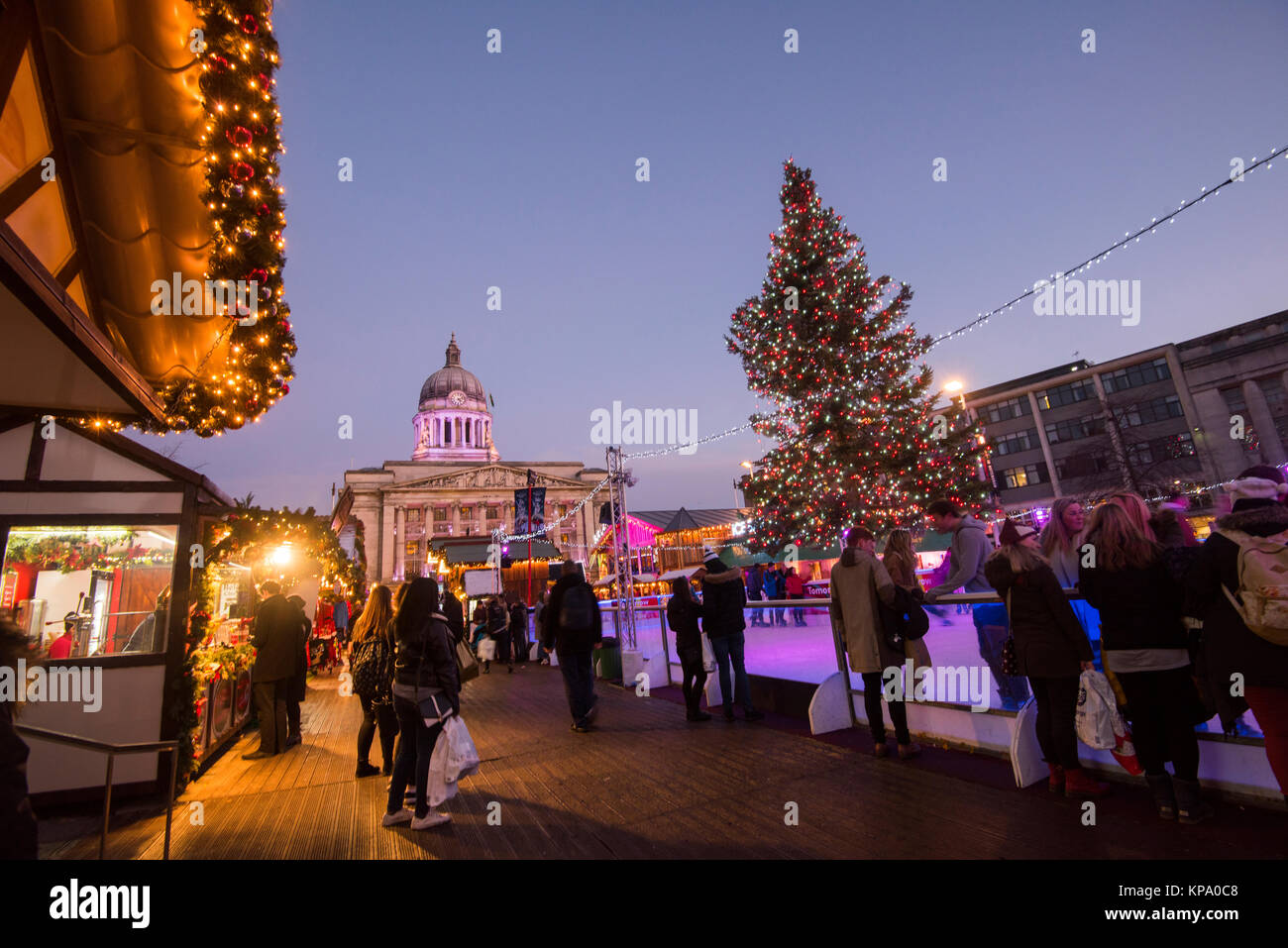 The Winter Wonderland in the Old Market Square, Nottingham City ...