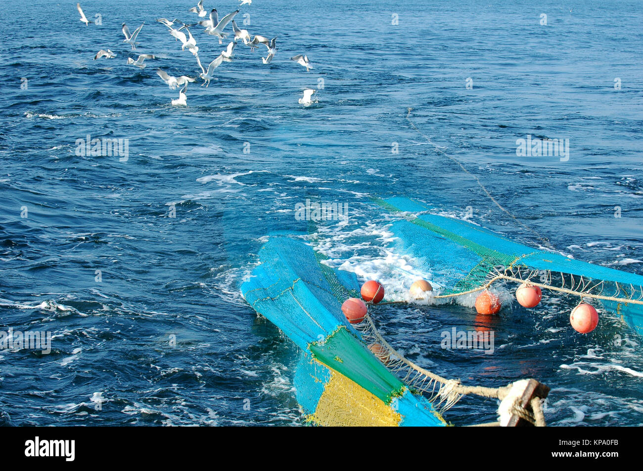 Trawling net, industrial fishing Stock Photo - Alamy