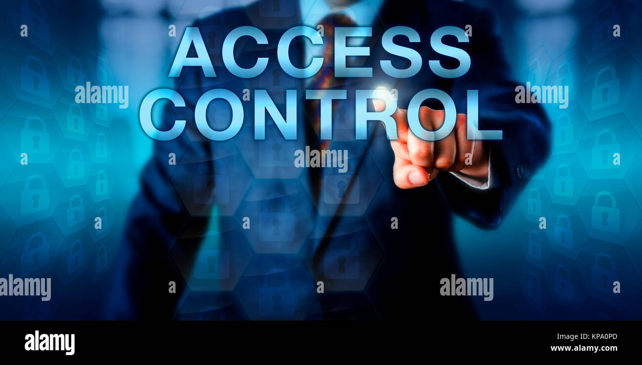 Data Owner Pushing ACCESS CONTROL Onscreen Stock Photo - Alamy