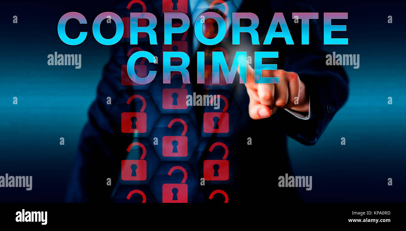 Professional Pushing CORPORATE CRIME Stock Photo - Alamy