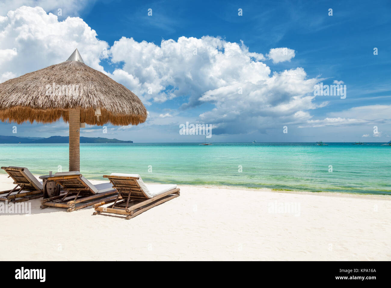 Relax on a tropical beach Stock Photo - Alamy