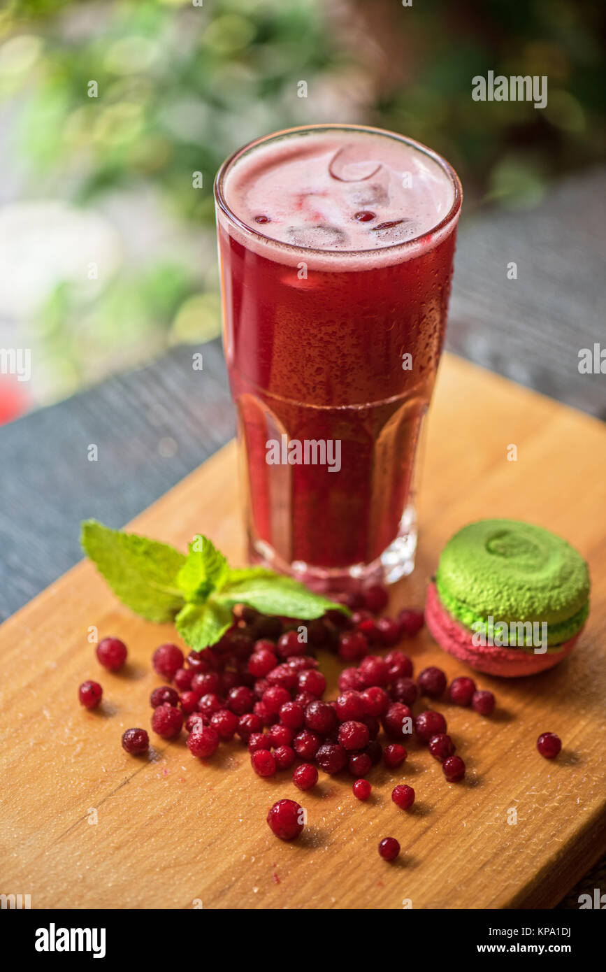 fruit drink with cranberries Stock Photo - Alamy
