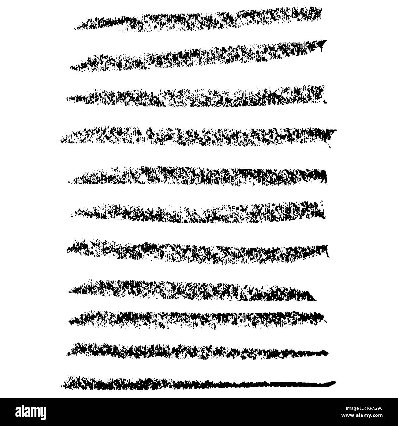 Chalk brushes set. Grunge elements with chalk texture. Hand drawn ...