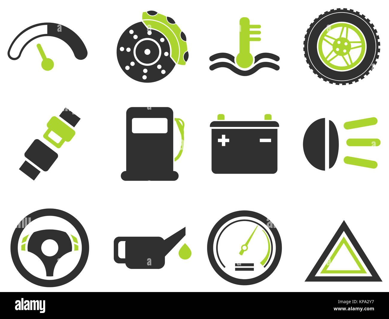 Vector car interface icon set Stock Photo - Alamy