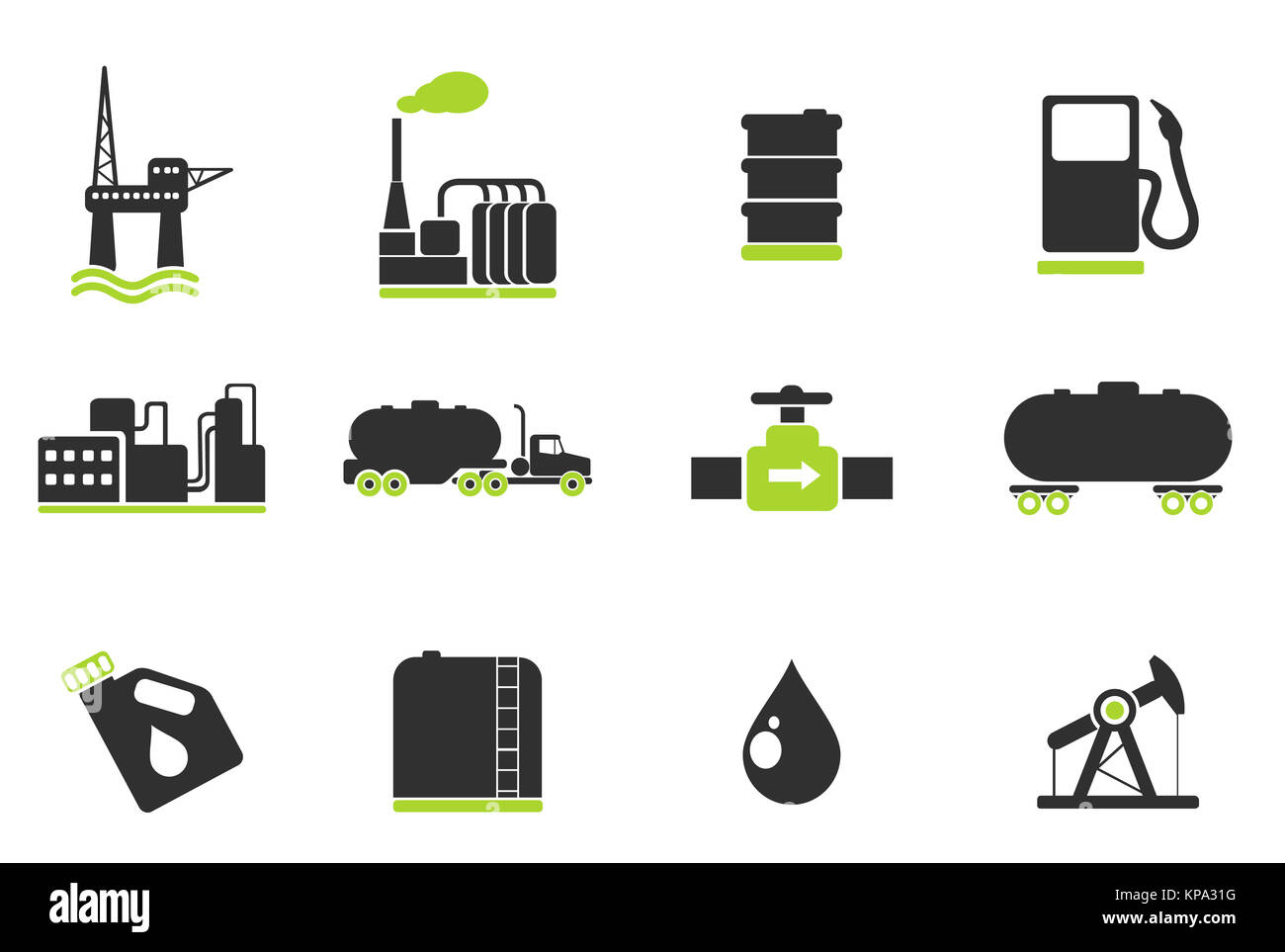 Painting oil storage tank Cut Out Stock Images & Pictures - Alamy