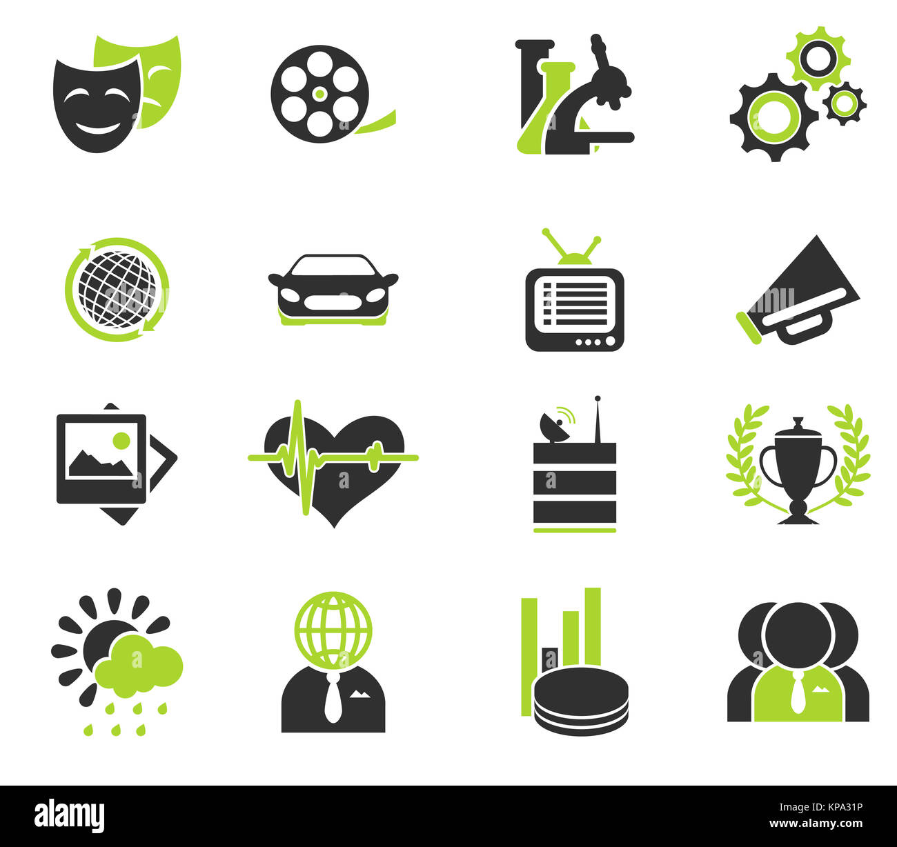 Media vector icon set Stock Photo - Alamy