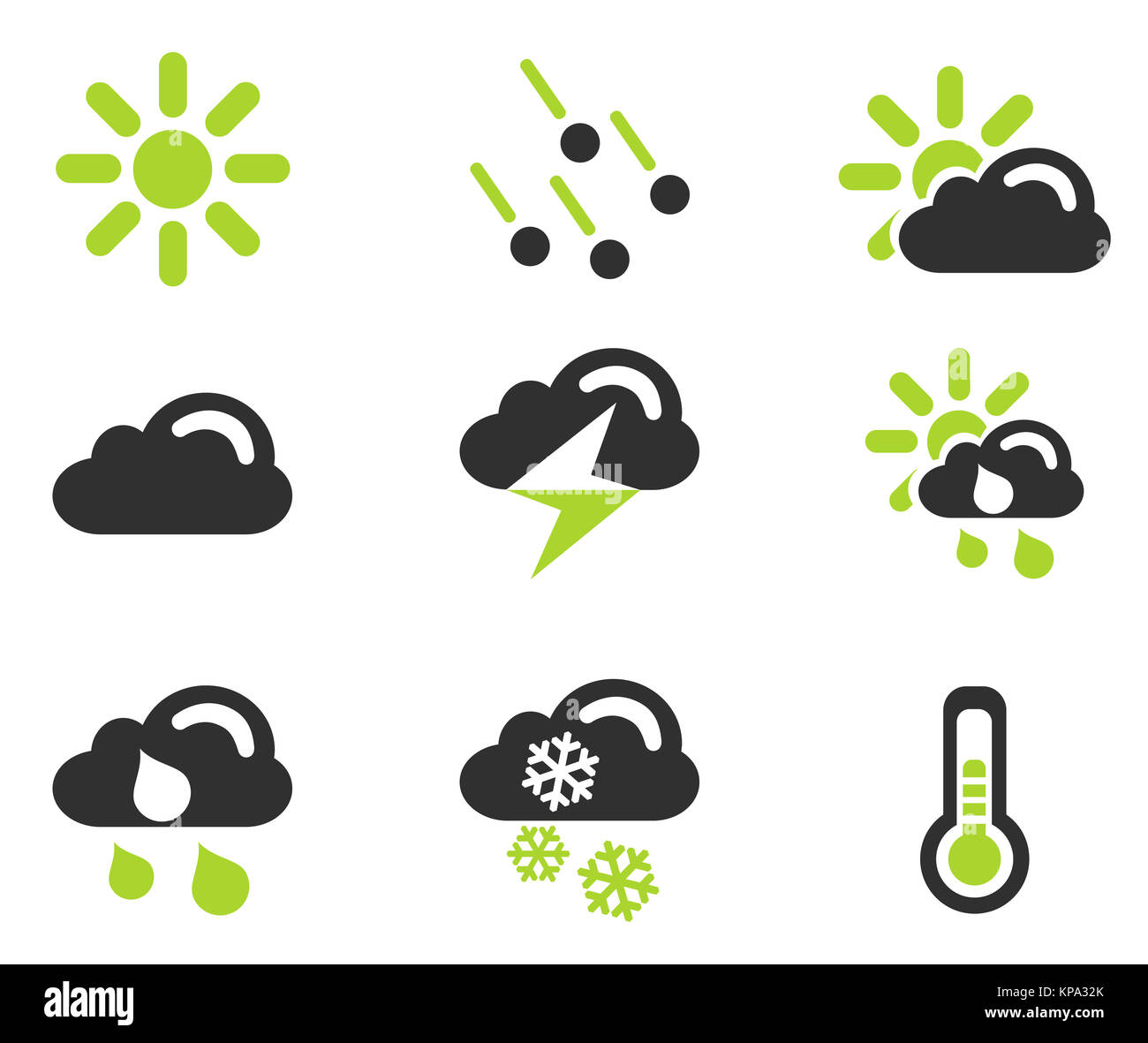 Weather simple vector icons Stock Photo - Alamy