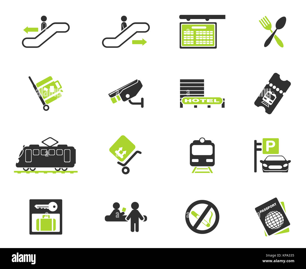 Train station symbols Stock Photo - Alamy