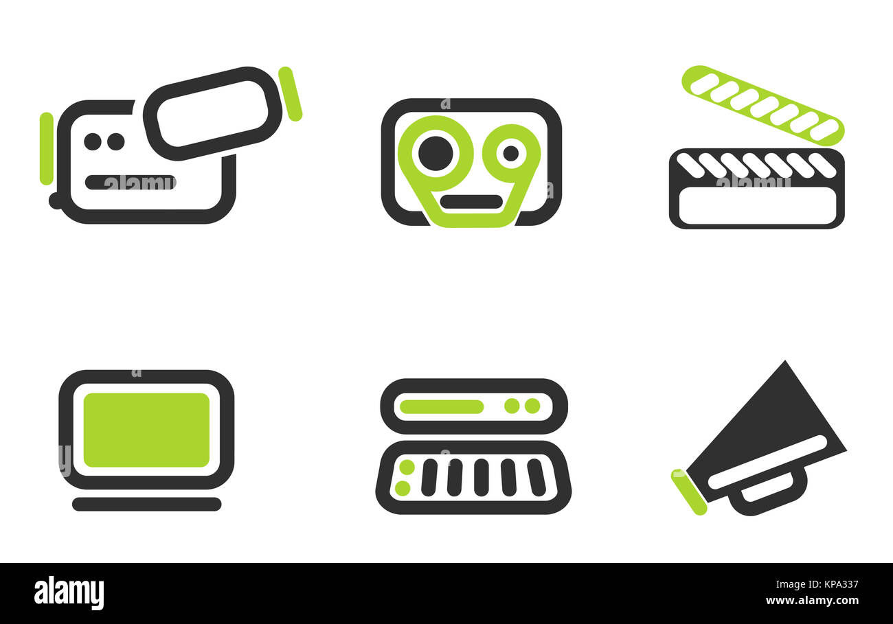 video icon set Stock Photo - Alamy