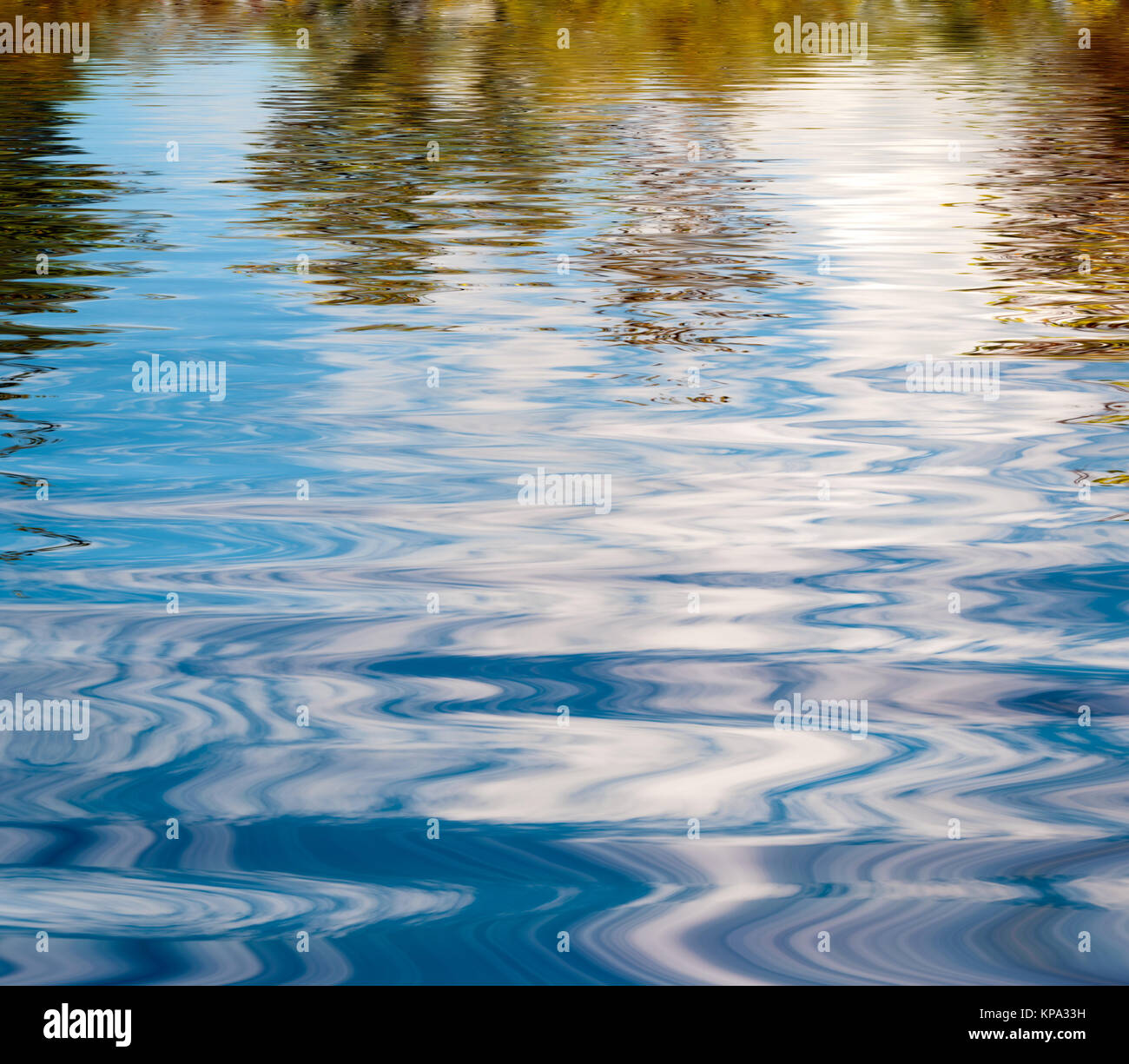 Surface Rippled of water with with reflection Stock Photo - Alamy