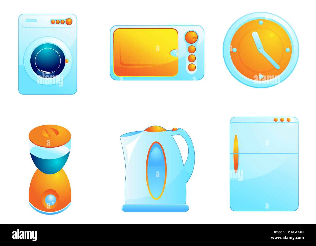 Home equipment icons Stock Photo - Alamy