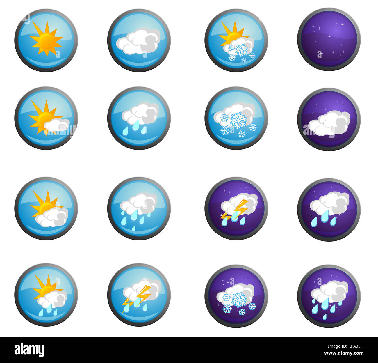 Weather icon set Stock Photo - Alamy
