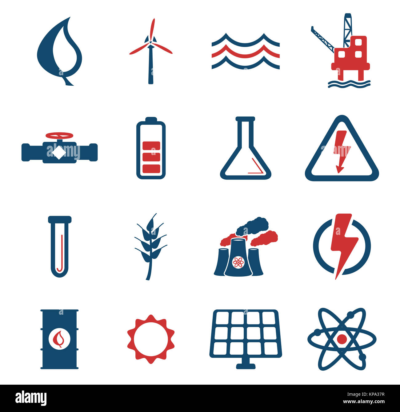 Power generation simply icons Stock Photo - Alamy