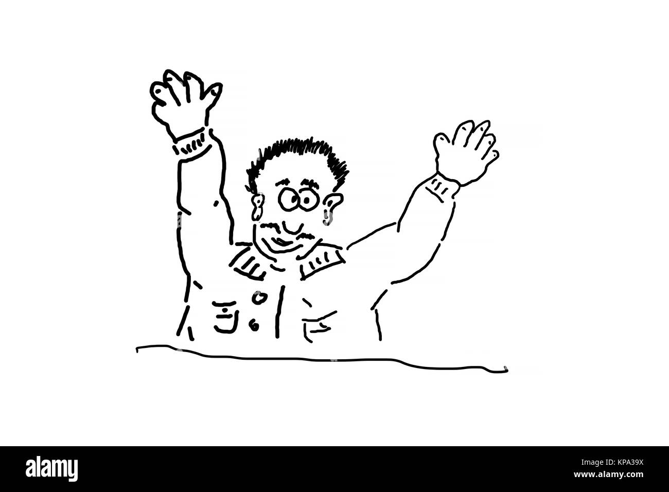 Male hand drawing smiling Black and White Stock Photos & Images - Alamy