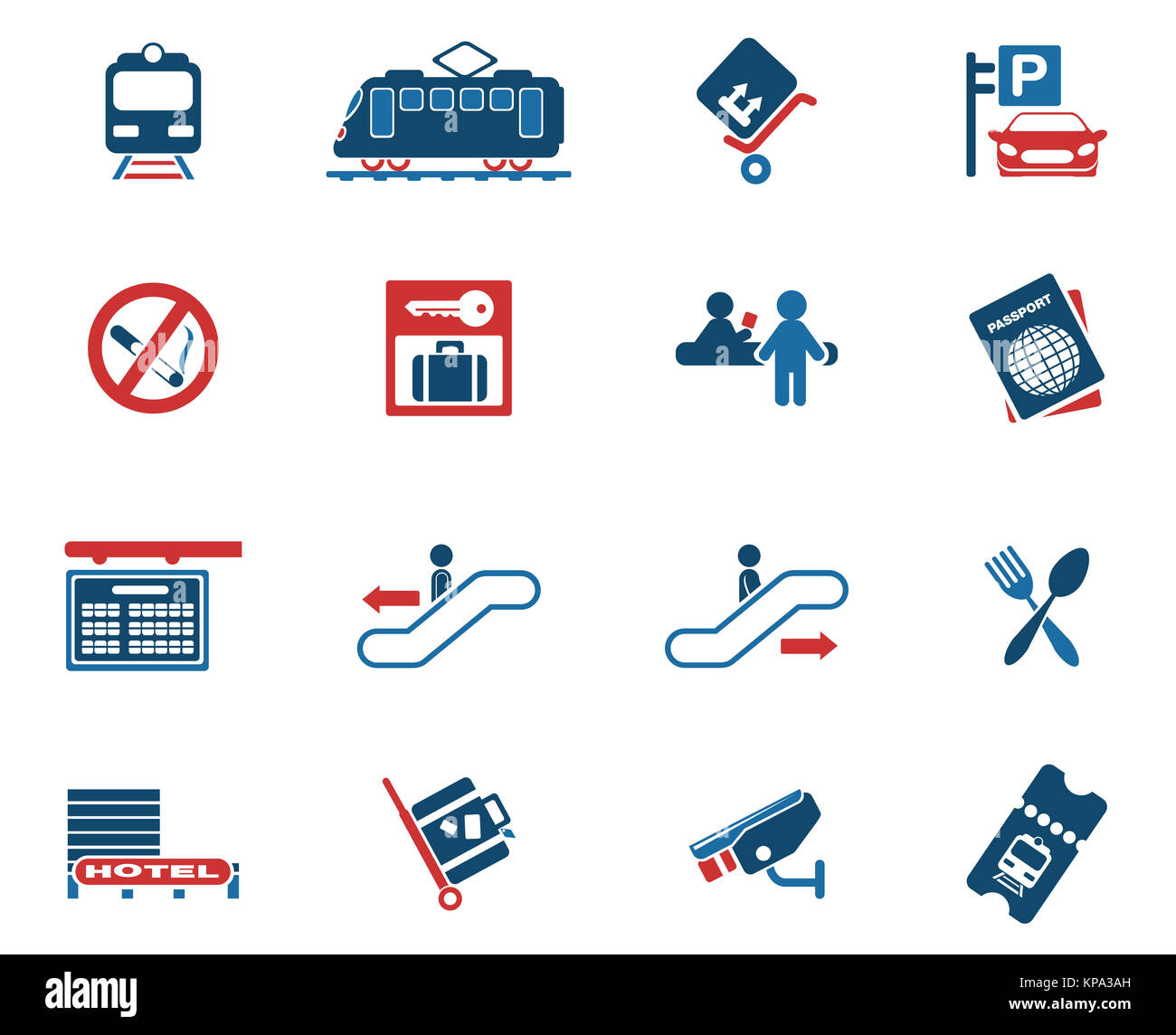Train station symbols Stock Photo - Alamy