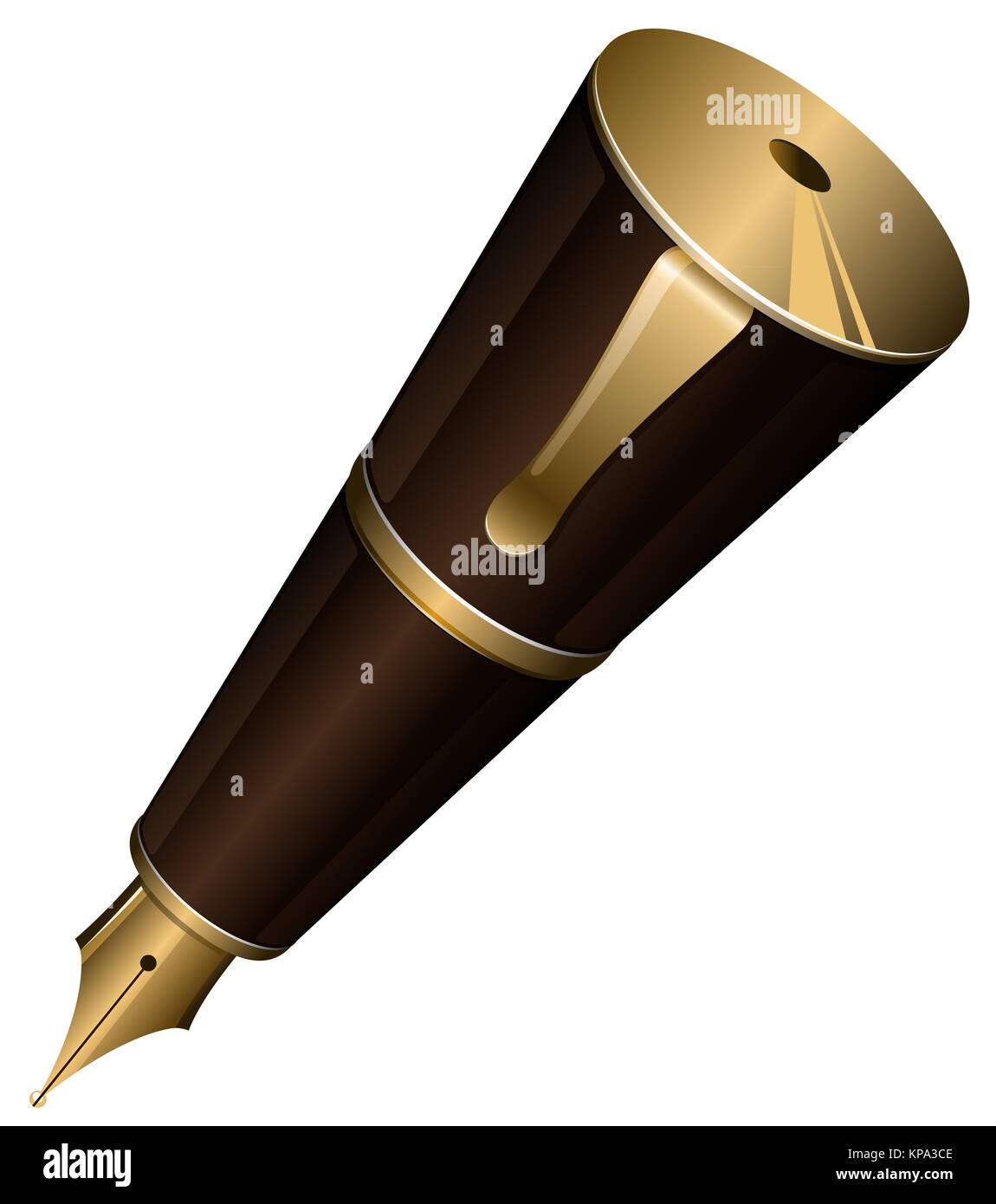 Pen gold document shade ink hi-res stock photography and images - Alamy