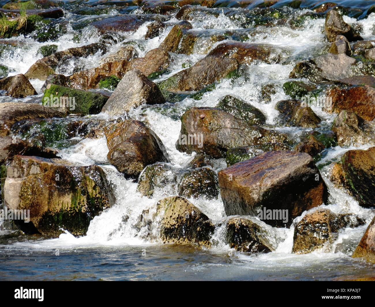 Stones in the river Stock Photo - Alamy