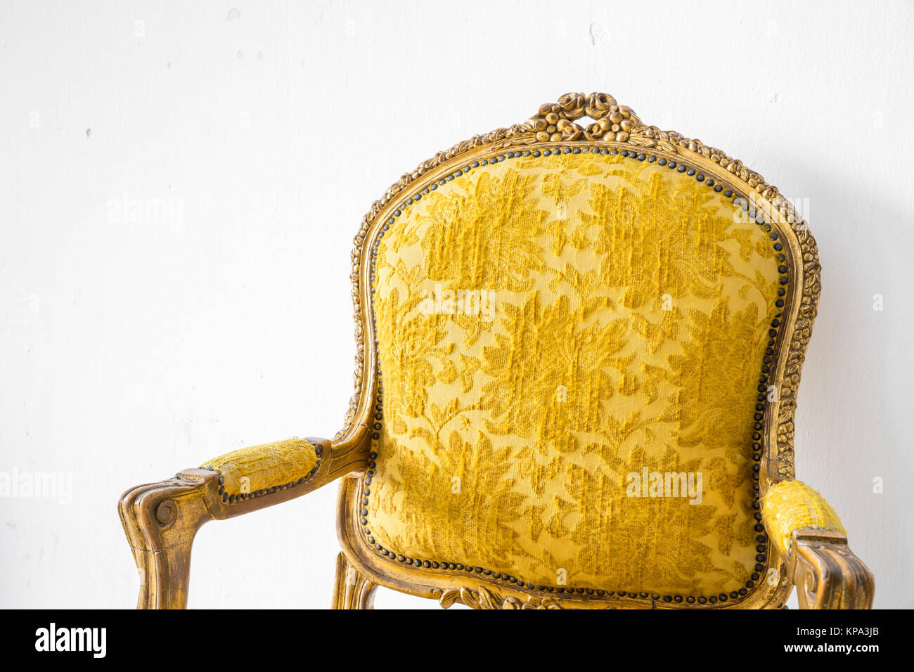 Yellow Retro Sofa Stock Photo - Alamy
