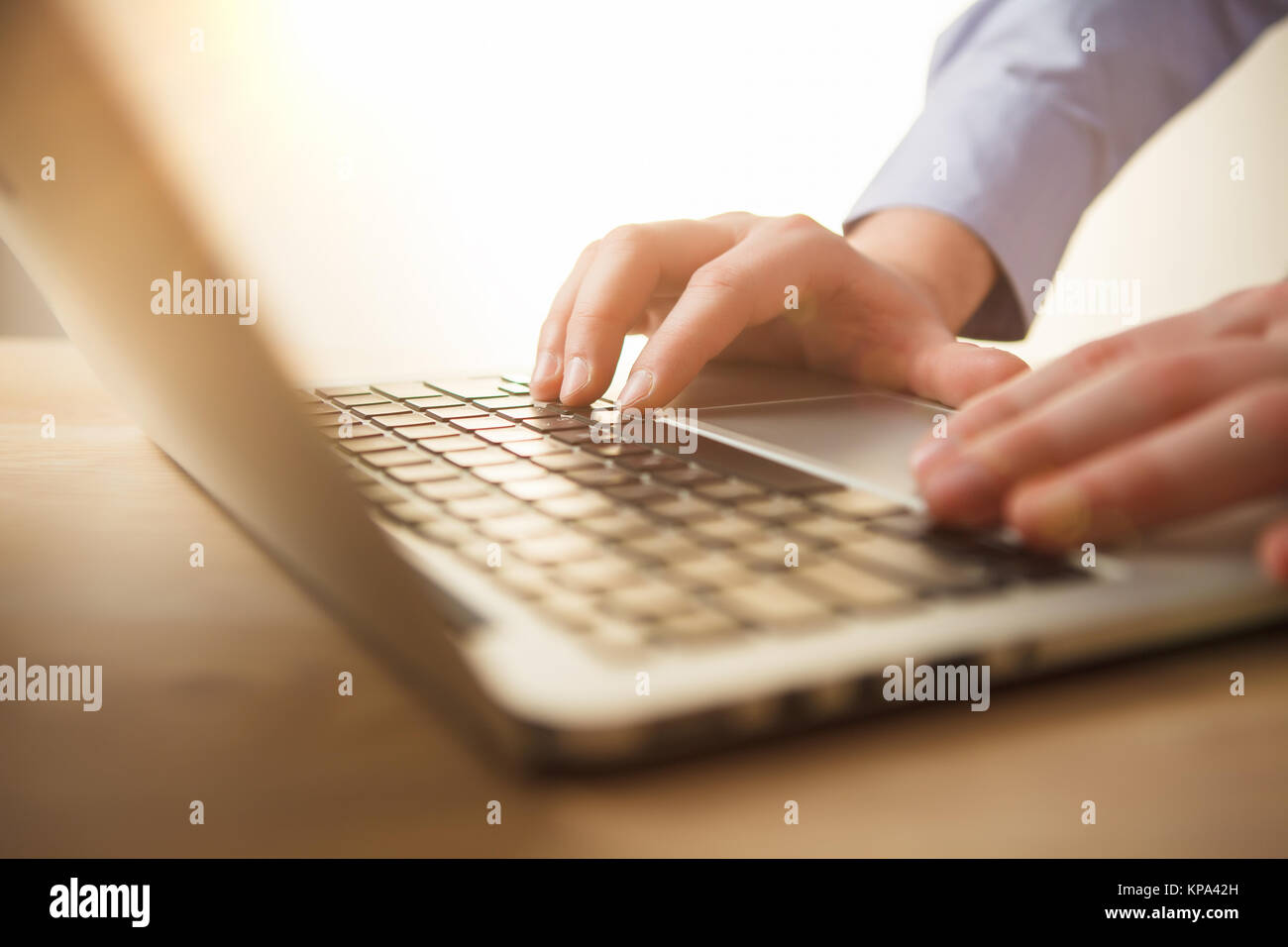 hands on the keyboard Stock Photo - Alamy