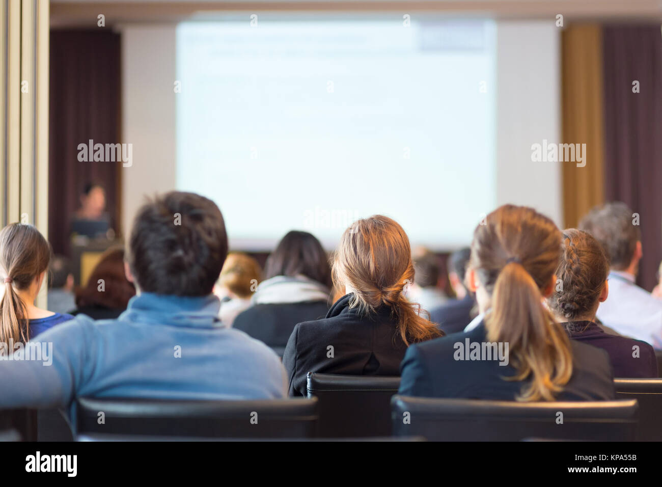Audience in the lecture hall Stock Photo - Alamy