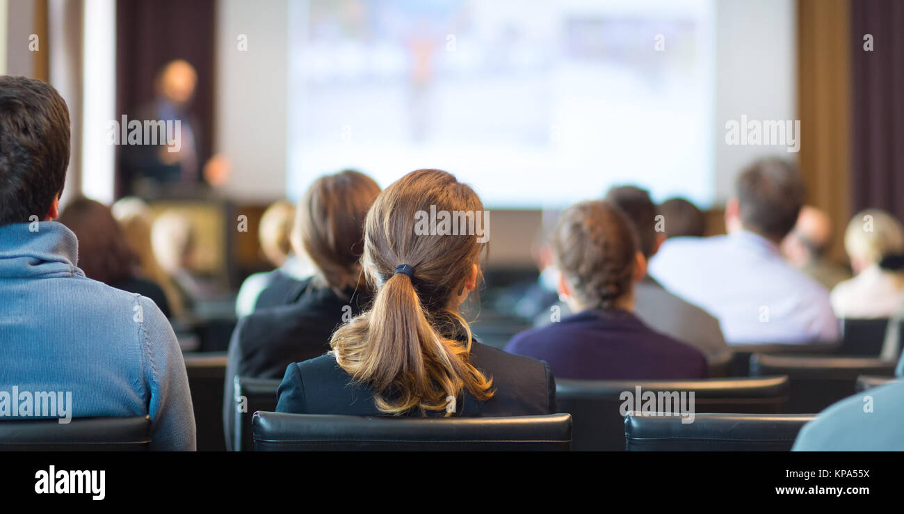 Audience in the lecture hall Stock Photo - Alamy
