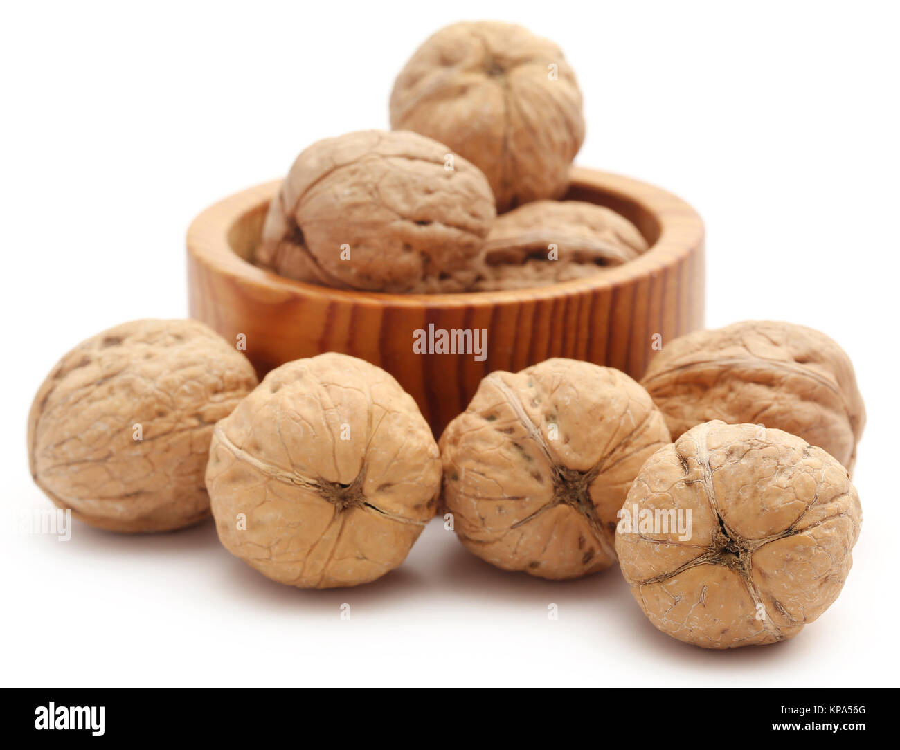 Walnut isolated over white background Stock Photo - Alamy